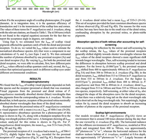 Results From The Microspectrophotometric Analysis Of Photoreceptors
