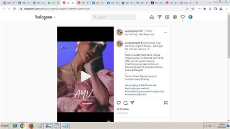 Video Viral Instagram Ayu Tingting Merilis Lagu Baru Yang Berjudul