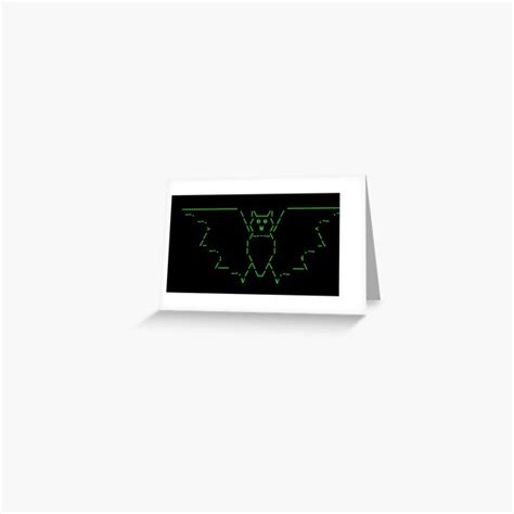 Ascii Bat Greeting Card For Sale By Grathicks Redbubble