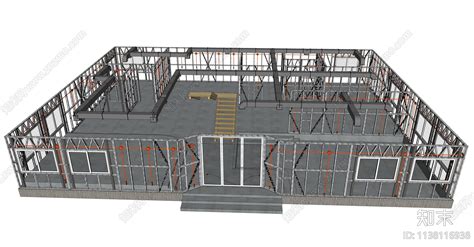 现代轻钢龙骨su模型下载【id 1138116938】 知末su模型网
