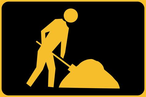 Swing Stand Sign Only Digger Man Workers Ahead Night Signbiz