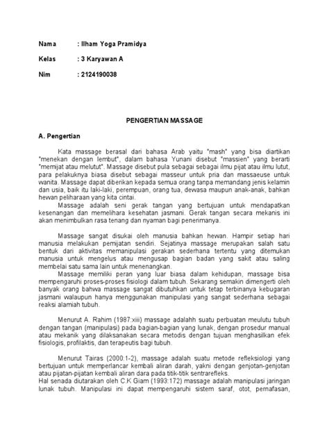 Massage Olahraga Pdf