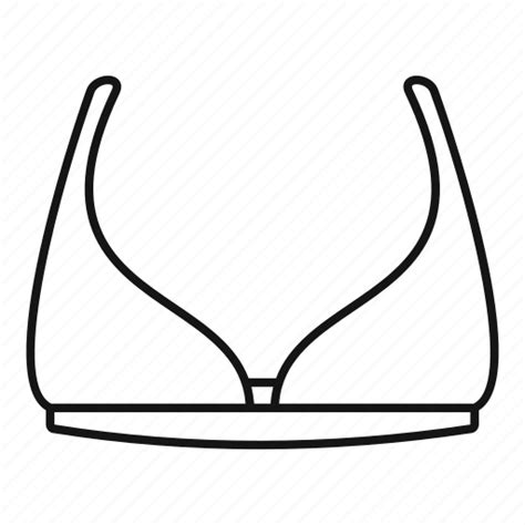 Bikini Bra Vector Thin Icon Download On Iconfinder