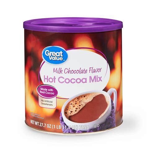 Buy Great Value Milk Chocolate Hot Cocoa Drink Mix 27 Oz Canister