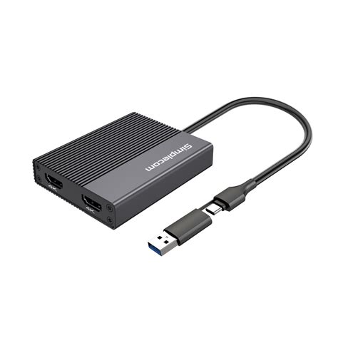 Simplecom DA USB Or USB C To Dual K HDMI Display Adapter For X K Hz Extended Screens