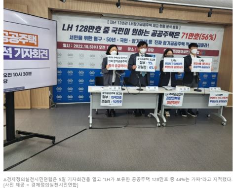경실련 Lh 공공주택 44는 속임수