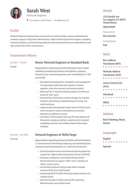 20 Network Engineer Resume Examples Guide For 2023 Artofit