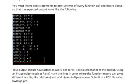 Solved 1 Write Four Macros To Re Implement The Given Four