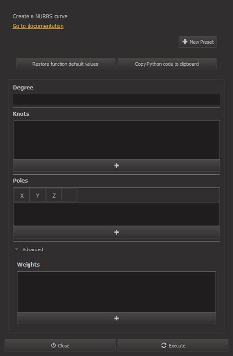 Function Cad Createnurbscurve