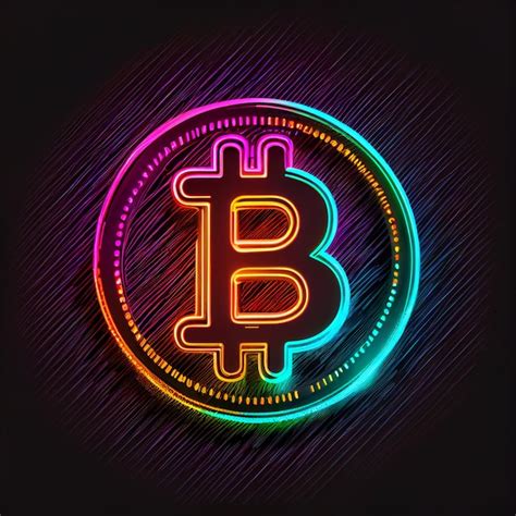 Premium Photo Bitcoin Logo Neon Sign Bitcoin Symbol With Neon Lights