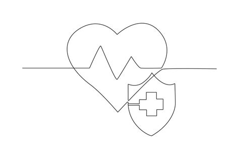 Continuo Uno Línea Dibujo Cuidado De La Salud Actividad Concepto