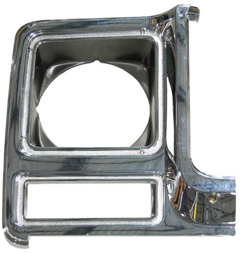 1979 1980 Headlamp Bezel Round Rh Chromedark Gray Plastic Chevrolet T