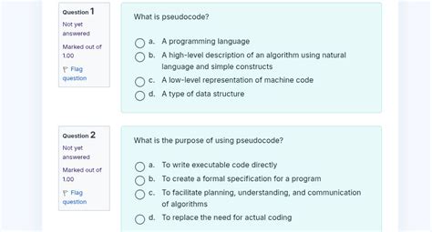 Question 1 What Is Pseudocode A A Studyx
