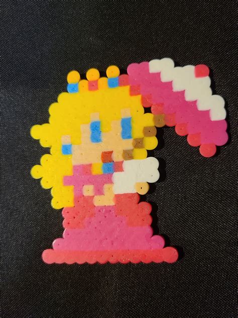 Princess Peach Perler Bead Sprite Ornament Etsy