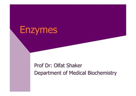 Lec 4 Level 3 De Enzymes Coenzymes Cofactors
