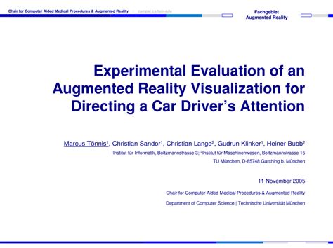 Pdf Experimental Evaluation Of An Augmented Reality Visualization For Directing A Car Drivers