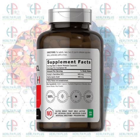 Horbaach Acetyl L Carnitine Hcl And Alpha Lipoic Acid In Bd