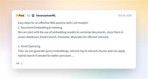Imranzamanml On Hugging Face Easy Steps For An Effective Rag