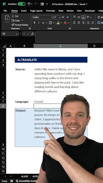Ai Formulas Translate Text In Excel 🚀 Exceltips Youtube
