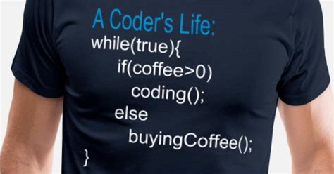 Programmierer Nerd Kaffee Programmieren Spruch Männer Premium T Shirt
