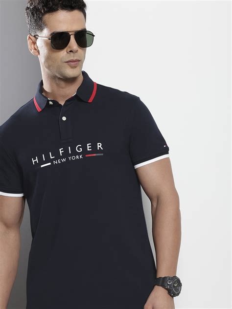 Buy Tommy Hilfiger Brand Logo Printed Polo Collar Slim Fit T Shirt