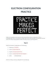 Electron Configuration Practice Docx Electron Configuration Practice