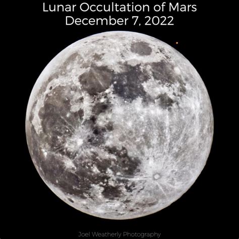 Moon And Mars Fav Photos Of December 7 Occultation