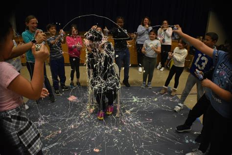 Photo Lincoln Principal Covered In Silly String