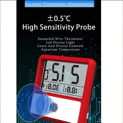 Fish Tank Thermometer High Precision Electronic Temperature Measurement