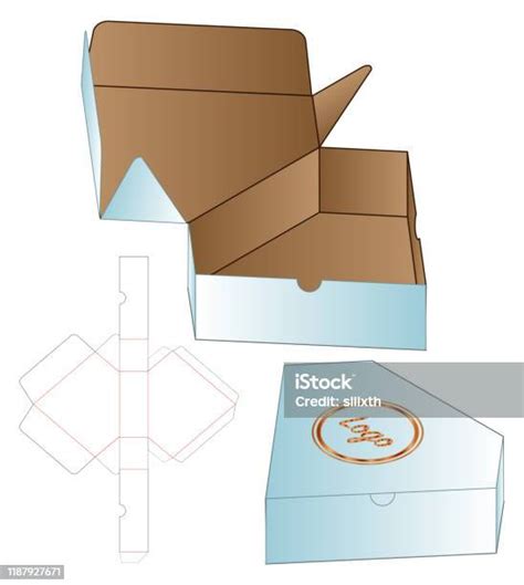 鑽石形狀盒包裝模具切割範本向量圖形及更多包裝品圖片 包裝品 折疊的 長方形 Istock