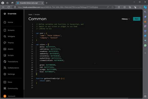 Script With Javascript Ensemble Docs