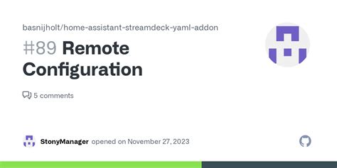 Remote Configuration · Issue 89 · Basnijholthome Assistant Streamdeck