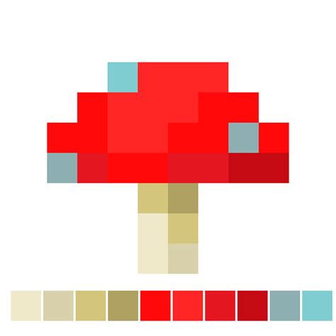 Minecraft Mushroom Pixel Art Artofit