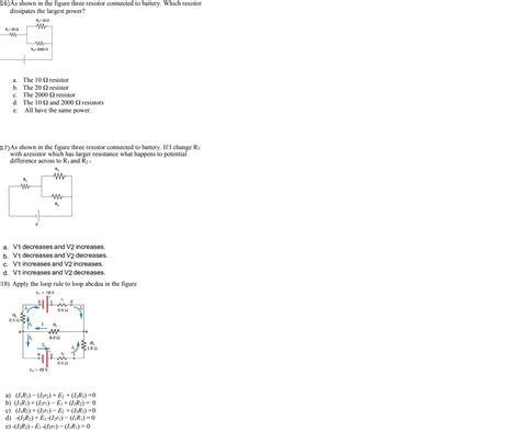 Solved 16 As Shown In The Figure Three Resistor Connected To Chegg Com