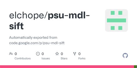 GitHub Elchope Psu Mdl Sift Automatically Exported From Code Google