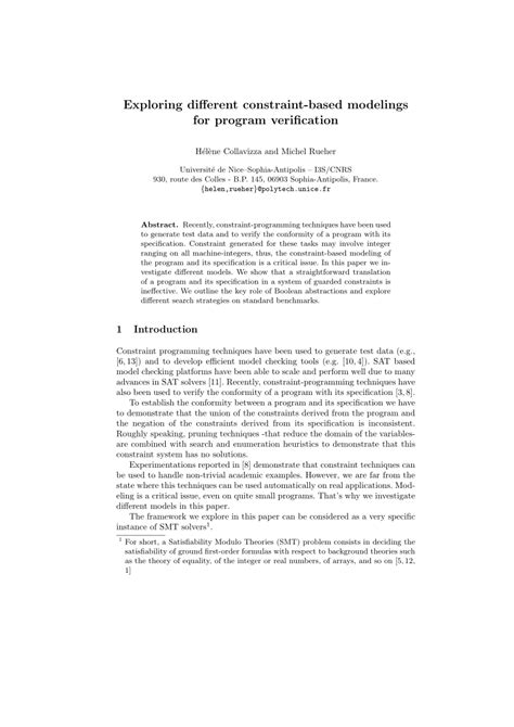 pdf exploring different constraint based modelings for program