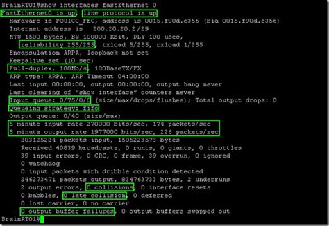 Show Interface Fastethernet Brainwork