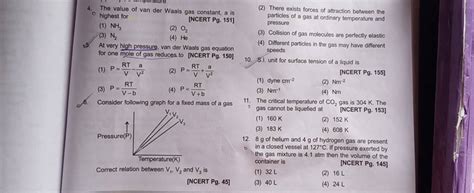 At Very High Pressure Van Der Waals Gas Equation Filo