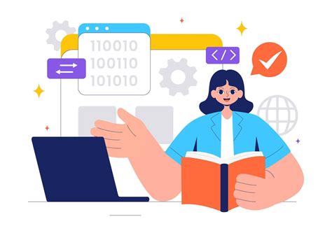 Illustration Of Coding And Informatics Software For Logistics