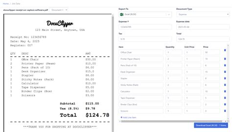 Receipt Ocr Software For Fast Accurate Data Capture Docuclipper