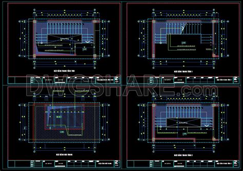 Detailed Drawings Of Stairs In Autocad File