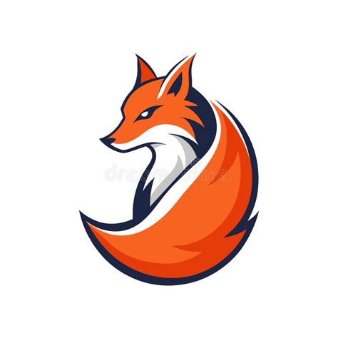 A Minimalist Fox Logo Vector Art Illustration Stock Vector