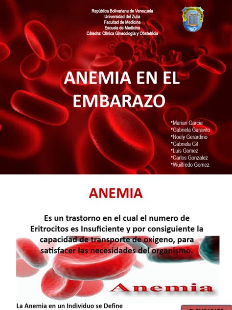 Anemia En El Embarazo Pdf