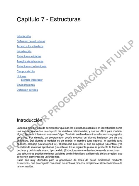 Capítulo 7 Estructuras Pdf Puntero Programación De Computadora Estructura De Datos De