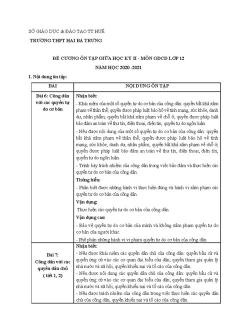 K12 C NG KI M TRA GI A K II Nothung SỞ GIÁO DỤC ĐÀO TẠO TT HUẾ TRƯỜNG THPT HAI BÀ TRƯNG ĐỀ