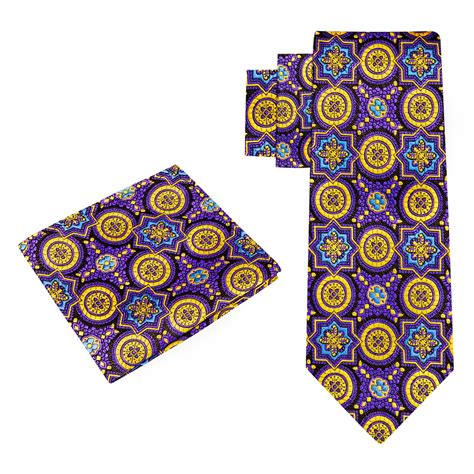 The Shield Of Copper Abstract Geometric Silk Tie Set
