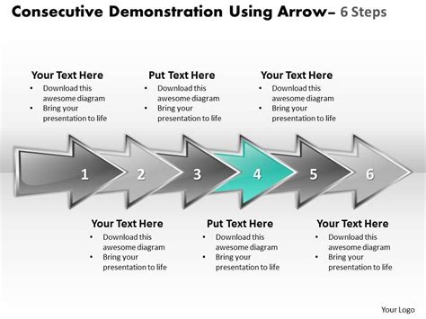 Business Powerpoint Templates Consecutive Demonstration Using Arrows