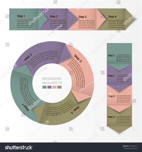 Infographic Design Process Chart Module Stock Vector Royalty Free