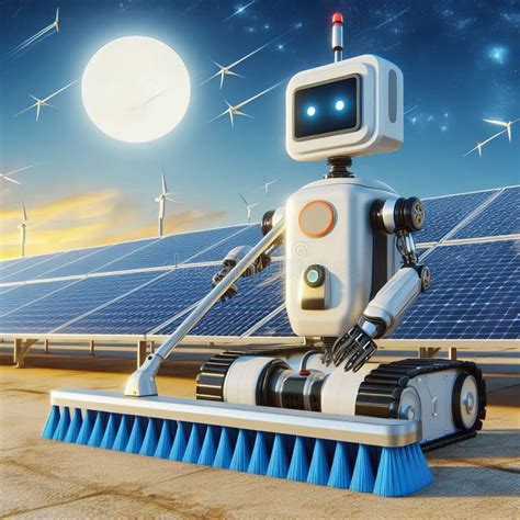68 141 solar panel cleaning robot a robot designed for cleai stock