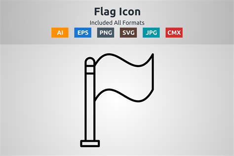 Flag Vector Outline Icon Graphic By Abidehtisham198 · Creative Fabrica